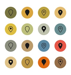 Map marker icons set Royalty Free Vector Image