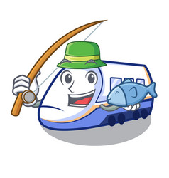 Miner shinkansen train isolated in cartoon Vector Image
