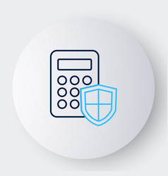 Line security system control panel with display Vector Image