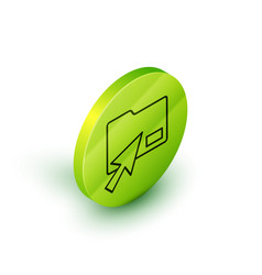 Isometric cursor click document folder icon Vector Image