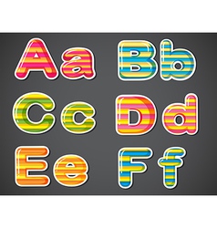 Letters alphabet in blue colors Royalty Free Vector Image