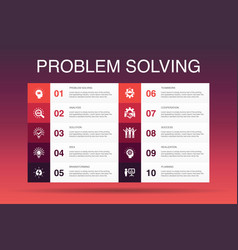 Problem solving infographic 10 steps concept Vector Image