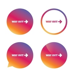 Way out right sign icon arrow symbol Royalty Free Vector