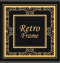 Classic square frame with ornate elements Vector Image