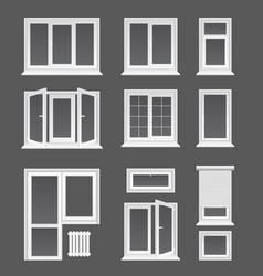 Set window and door Royalty Free Vector Image - VectorStock