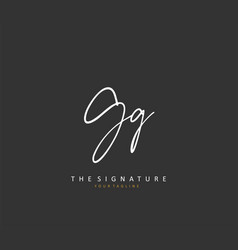 Gg initial letter handwriting and signature logo Vector Image