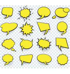 Set of blank template in pop art style comic text Vector Image