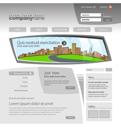 Gray website template 960 grid Royalty Free Vector Image