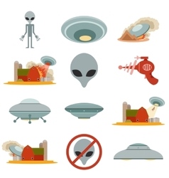 Alien icons Royalty Free Vector Image - VectorStock
