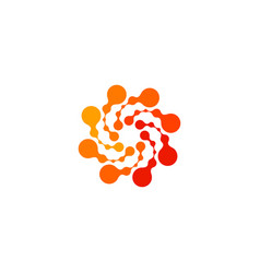 Isolated abstract round shape orange color logo Vector Image