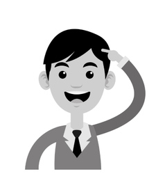 Man pointing head icon Royalty Free Vector Image