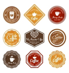 Vintage retro coffee labels Royalty Free Vector Image