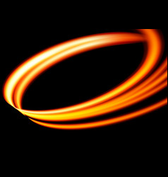 Abstract realistic round fire shape dark Vector Image