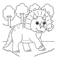 Rajasaurus coloring page for kids Royalty Free Vector Image