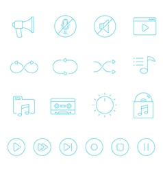 Icon set - audio Royalty Free Vector Image - VectorStock