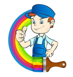 Professional painter cartoon Royalty Free Vector Image
