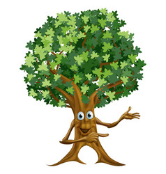 Cartoon tree character Royalty Free Vector Image