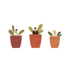 Professional growth of employee cartoon Royalty Free Vector