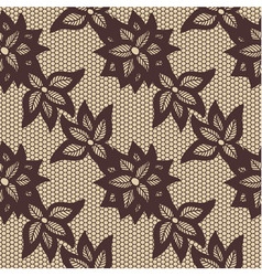 Brown seamless flower lace pattern Royalty Free Vector Image