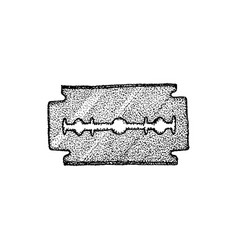 Straight razor sketch Royalty Free Vector Image