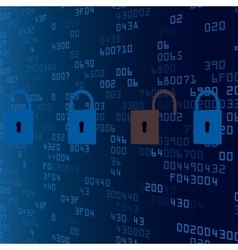 Blue security background with HEX-code Royalty Free Vector