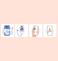 Healthcare mobile service concept Royalty Free Vector Image