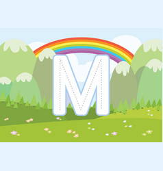 Abc trace color alphabet worksheets printables Vector Image