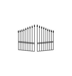 Open gate logo Royalty Free Vector Image - VectorStock