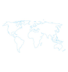 Simple world map in flat style isolated on white Vector Image
