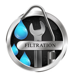 Symbol of filtration and water purification Vector Image