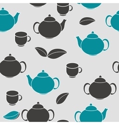 Tea seamless pattern background Royalty Free Vector Image