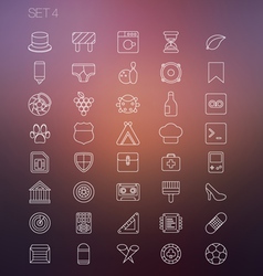 Thin Icon Set 5 Royalty Free Vector Image - VectorStock