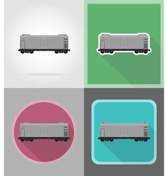 Railway transport flat icons 01 Royalty Free Vector Image
