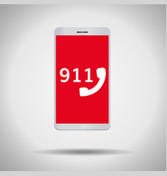 911 emergency call number mobile phone Royalty Free Vector