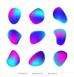 Organic flowing liquid shapes isolated on white Vector Image