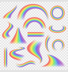 Transparent rainbow set Royalty Free Vector Image
