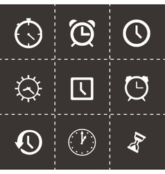 Daily routine clock characters concept Royalty Free Vector