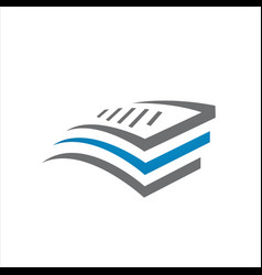 Stack paper icon logo stationery stacked Vector Image