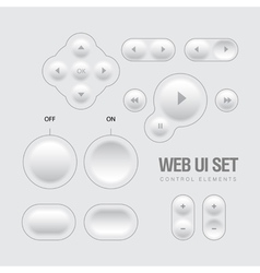 Light web ui elements design gray Royalty Free Vector Image