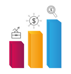 Statistics graphics cartoon Royalty Free Vector Image