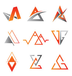 Letter h logo triangle Royalty Free Vector Image