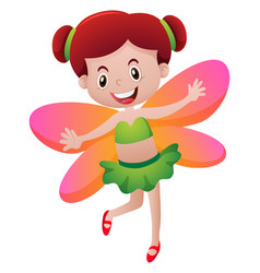 Cute fairy with colorful wings Royalty Free Vector Image