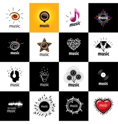 Biggest collection of logos music and sound Vector Image