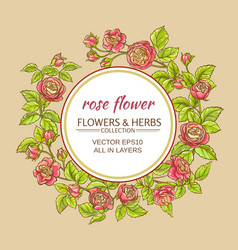 Rose branch frame Royalty Free Vector Image - VectorStock