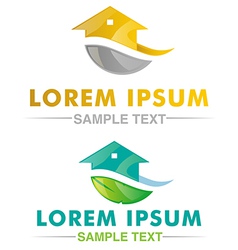 Eco friendly homes logo or symbol for property Vector Image