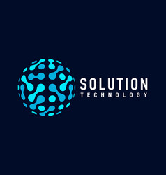 Solution tech logo Royalty Free Vector Image - VectorStock