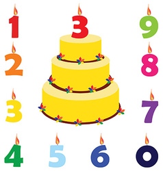 Number candles Royalty Free Vector Image - VectorStock