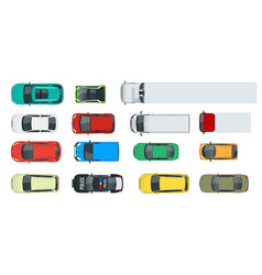 Urban city cars and vehicles transport Royalty Free Vector