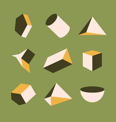 Cube and cuboid posters set Royalty Free Vector Image