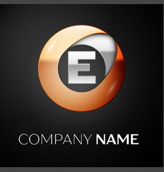 Letter e logo symbol in the colorful circle Vector Image
